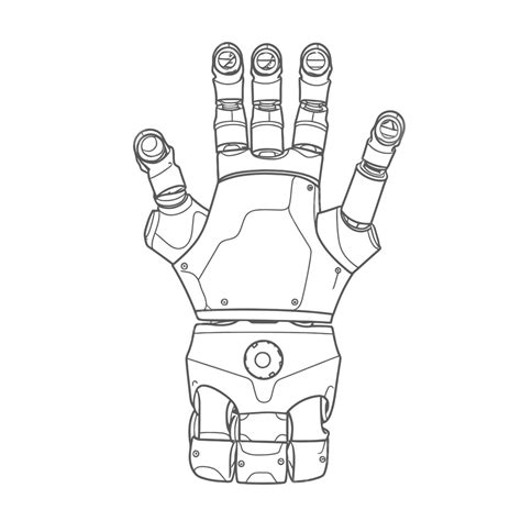 로봇 장갑 개요 스케치의 검은색 그림 벡터 로봇 팔 그리기 로봇 팔 개요 로봇 팔 스케치 Png 일러스트 및 벡터 에 대한 무료 다운로드 Pngtree