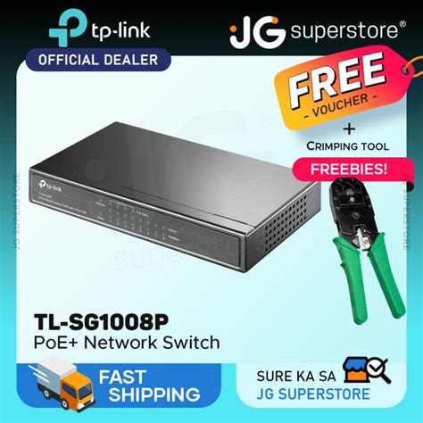 Tp Link Tl Sg P Port Gigabit Desktop Switch With Port Poe W Fanless Port Gigabit