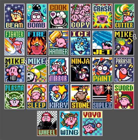 Choose From All Easy Kirby Super Star Snes Cross Stitch Patterns Choose From All Easy Kirby Super Star Snes Cross Stitch Patterns