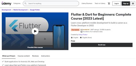 7 Best Free Google Flutter Courses Online By Udemy In 2024 December