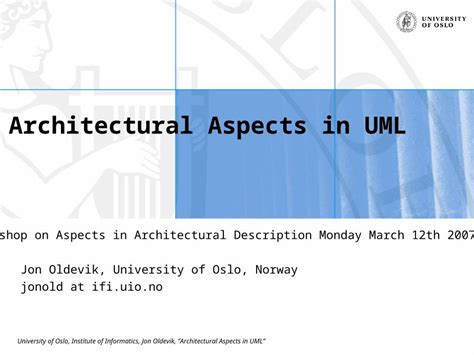Ppt University Of Oslo Institute Of Informatics Jon Oldevik