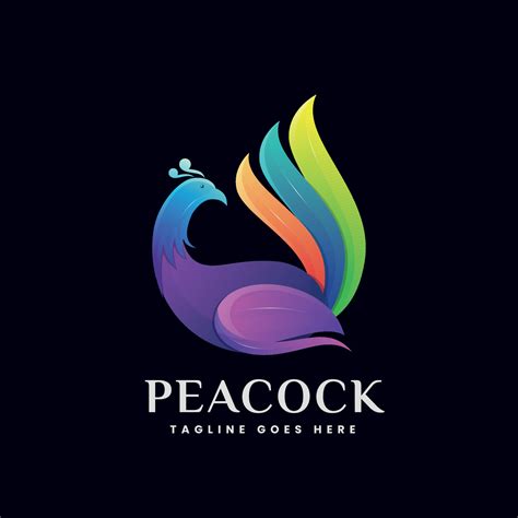 Peacock Logo Gradient Style Design 13900099 Vector Art At Vecteezy