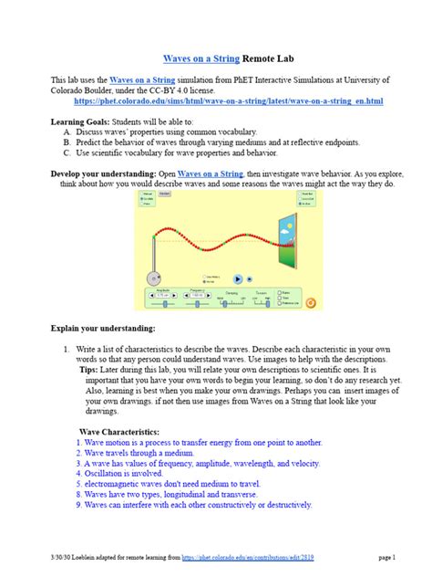 waves on a string phet lab pdf waves damping