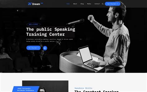Dreamhub Public Speaker Html5 Template By Mohammad Liton Mia On Dribbble
