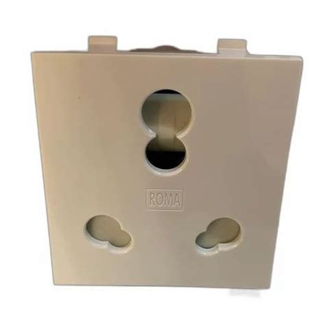 5 A White Roma 3 Pin Modular Socket 220v At Rs 15 Piece In Mumbai Id 2849364543388