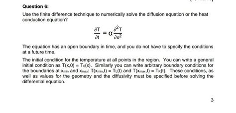 Solved Question 6 Use The Finite Difference Technique To