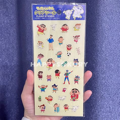 짱구 크레용신짱 짱구와 가족 친구들 클리어 씰 스티커 위시버킷