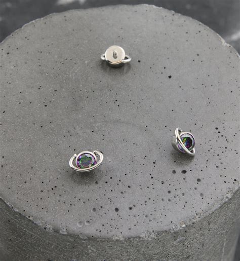 Orbit Black Aurora Cz Titanium Internally Threaded Top