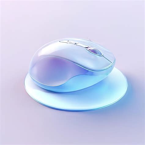 Premium Photo Glossy Stylized Glass Icon Of Mouse Computer Computer Mouse Input Device Peripheral
