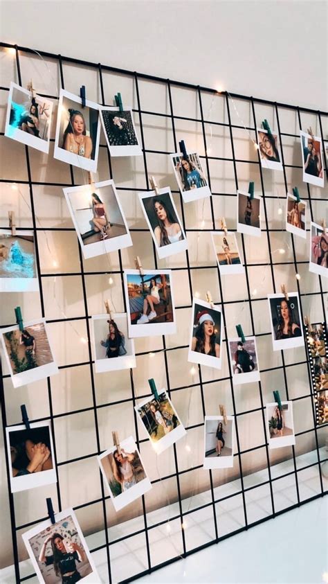 Mural De Fotos Quarto Polaroid Grade Com Fotos Polaroid