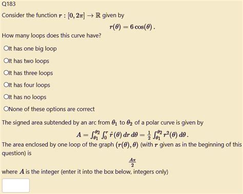 Solved Q183 Consider The Function R 0 27 R Given By R0 6 Cos0