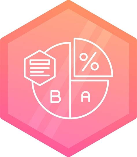 Pie Chart Gradient Polygon Icon 38254942 Vector Art At Vecteezy