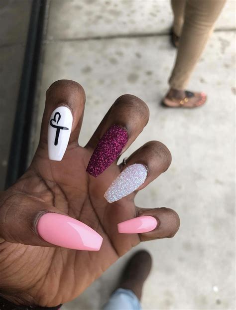 Cute Acrylic Nails With Bf Initials Acrylic Nails Are A Quick Way To Get The Long Nails Youve