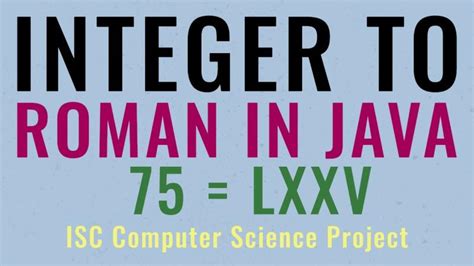 Robin Pankaj Gupta On Linkedin Convert Decimal Integer To Roman Numeral In Java