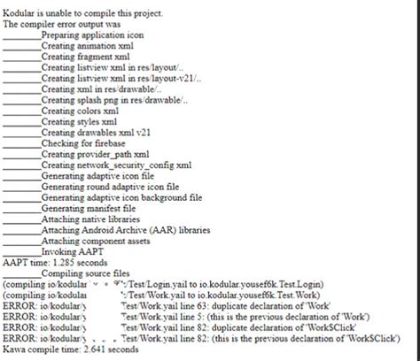 Apk Build Somehing Went Wrong Stuck At Compiling Source Files Discuss Kodular Community