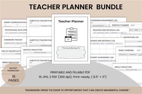 Teacher Planner Bundle Template Graphic By Armanmojumdar49 · Creative Fabrica
