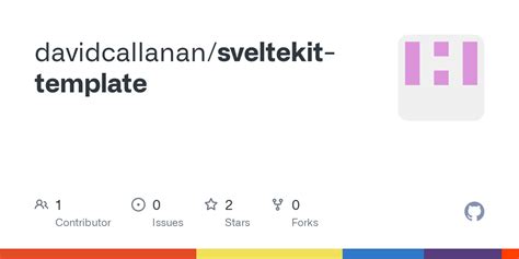 GitHub Davidcallanan Sveltekit Template