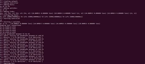 In Mininet Why Is The Bandwidth Between Two Switches So Large Stack