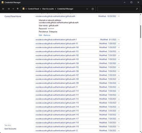 Vscode Is Spamming My Windows Credential Manager Issue Microsoft Vscode Github