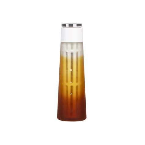 Cold Brew Bottle Glass Silicone White Black Apollobox