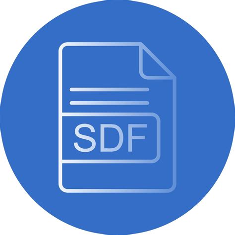 Sdf File Format Flat Bubble Icon 44106733 Vector Art At Vecteezy