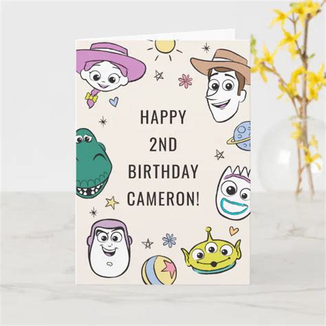 Pastel Toy Story Characters Birthday Card Zazzle