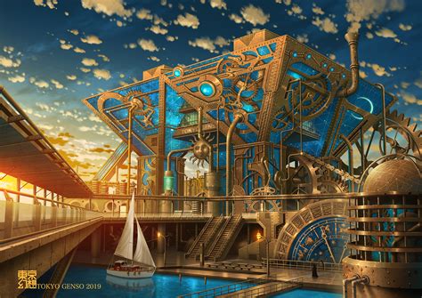 Steampunk Anime City