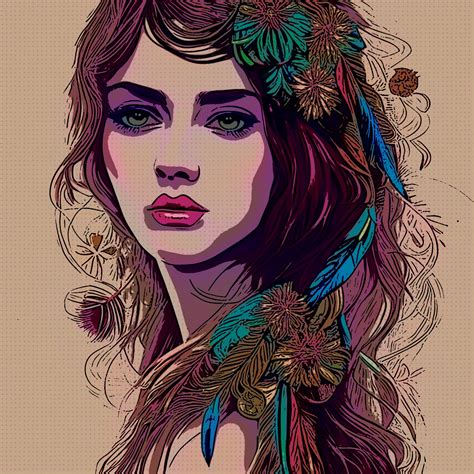 Feathers In My Hair Pop Art Girl 12 By 77tradewinds On Deviantart