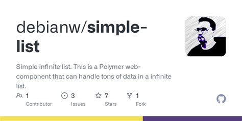 Github Debianwsimple List Simple Infinite List This Is A Polymer Web Component That Can