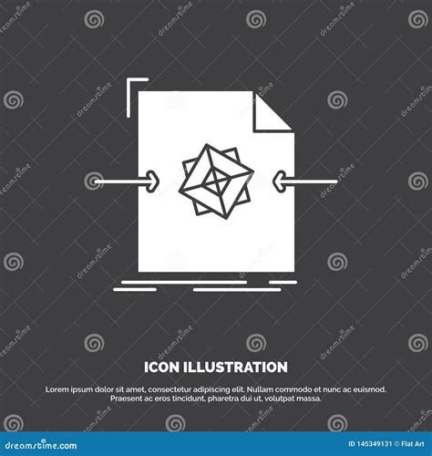 3d Document File Object Processing Icon Glyph Vector Symbol For Ui And Ux Website Or