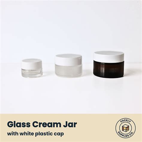 1pc Glass Cream Jar With Plastic White Cap Shopee Philippines