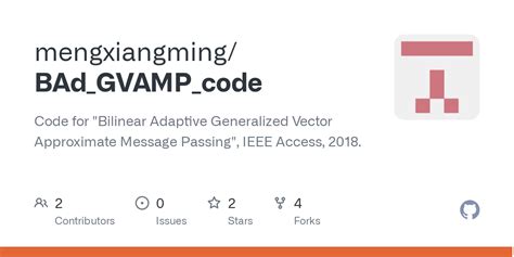 Github Mengxiangmingbadgvampcode Code For Bilinear Adaptive Generalized Vector