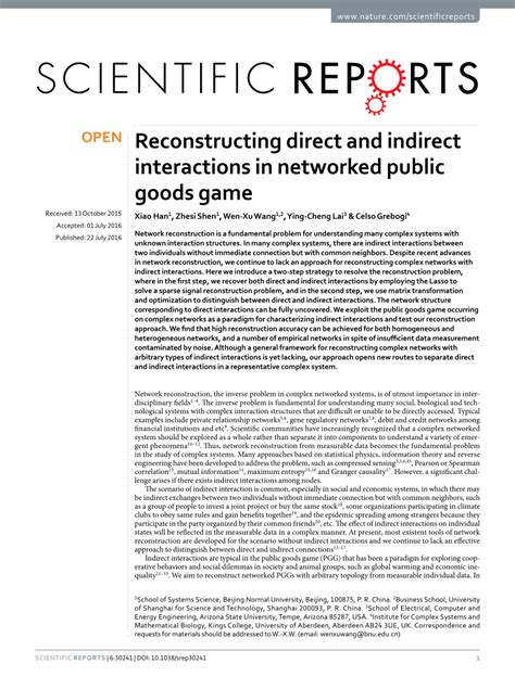 Pdf Reconstructing Direct And Indirect Interactions In Networked