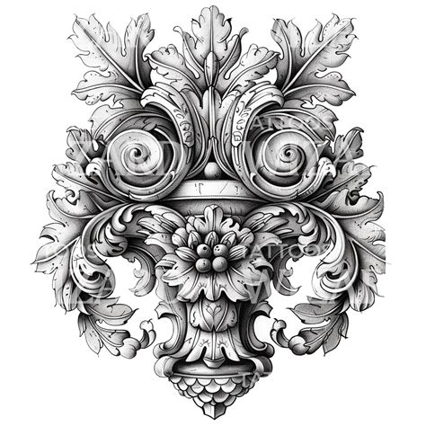 Somptuous Classical Ornament Tattoo Design Tattoos Wizard Designs