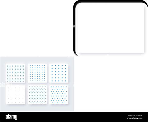 Dot Grid Seamless Wireframe Textured Vector Pattern Template Set Stock