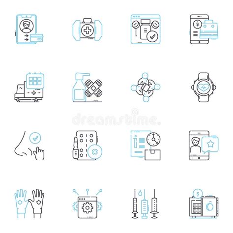 Webstore Linear Icons Set E Commerce Online Marketplace Shopping Retail Digital