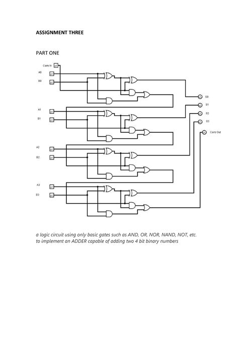 Cs Assignment 3 Cs 1104 Assignment Three Part One A Logic Circuit Using Only Basic Gates