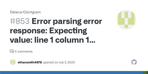 Error Parsing Error Response Expecting Value Line 1 Column 1 Char 0
