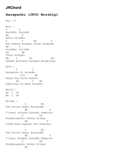 Harapanku Jpcc Worship Pdf