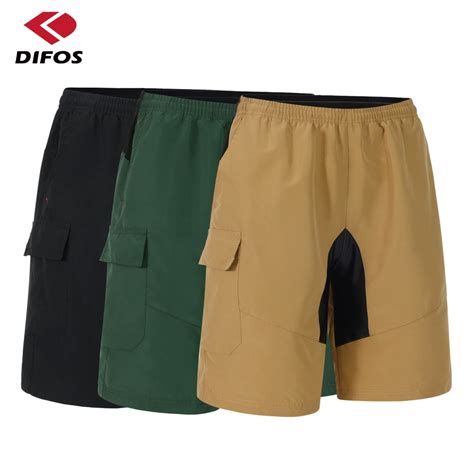 Difos 남성용 사이클링 반바지 3d 패딩 속옷 충격 방지 Mtb 자전거 내리막 반바지 레저 루즈핏 로드 팬츠 여름