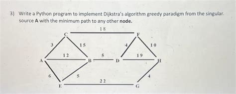Solved 3 Write A Python Program To Implement Dijkstras