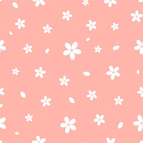 Premium Vector Seamless Pattern With Sakura Flowers