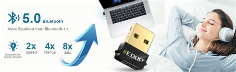 Amazon Com EDUP Mini USB Bluetooth 5 0 Adapter For PC USB 2 0 Bluetooth EDR Dongle For Desktop