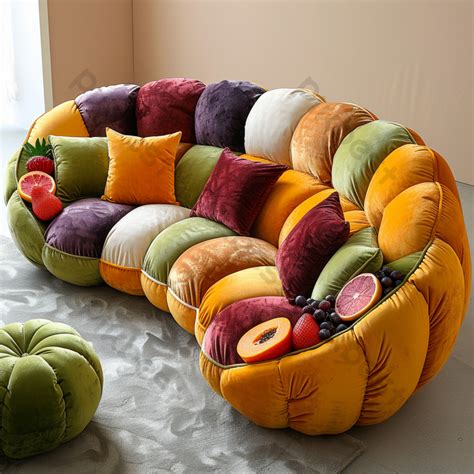 Colorful Fruit Inspired Sectional Sofa Design With Vibr Photo 