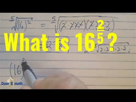 How Would One Evaluate 16 2 5 WITHOUT A Calculator YouTube