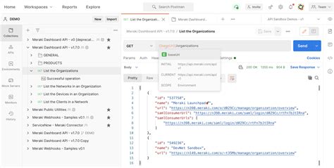 getting started meraki postman cisco meraki developer hub