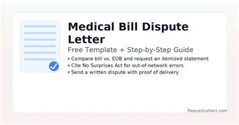Medical Bill Dispute Letter Free Template Step By Step Guide