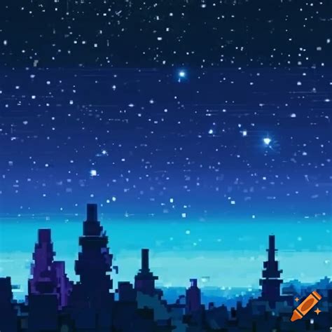 Pixel Art Of A Night Sky 55 Off