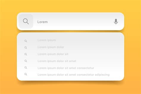 Premium Vector Internet Browser Search Engine Search Bar For Ui Mobile App Search Address
