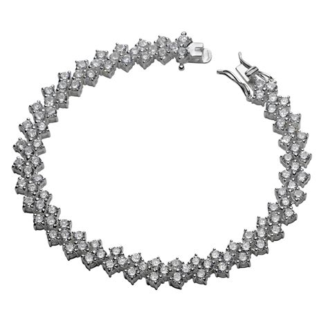 Sterling Silver Cubic Zirconia Bracelet Hsamuel